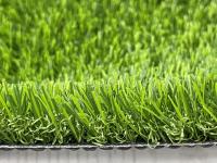 China 3 color grass M shape green color turf fibrillate yarn apply to playground,outdoor,graden,fence. for sale