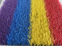 China 25mm Rainbow Coloured Sport Artificial Grass  Synthetic Lawn Turf Amusement Park Childrens for sale