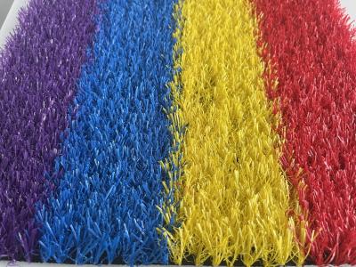 China 25mm Rainbow Coloured Sport Artificial Grass  Synthetic Lawn Turf Amusement Park Childrens for sale