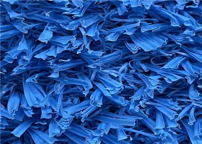 China Blue Color S Shape 25mm Height Sport Artificial Grass for sale