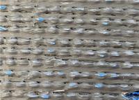 China Navy Blue 25mm 7600d Fields Artificial Grass 65000 High Density for sale