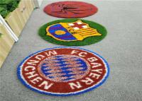 China Basketball Team Logo 20mm Height Circle Artificial Grass For Decoration European Cup for sale