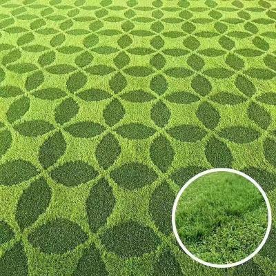 China geometric figure artficial grass 4m grass figure turf. for sale