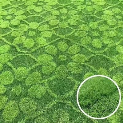 China geometric figure artficial grass, grass carpet with logo for sale