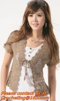 China Women Crochet Lace Cardigan Plus Size Hollow Out Knitted Sweater Casual Blouses S-XL for sale