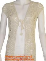 China Women Crochet Knit Blouse Long Sleeve Cardigan Sweater Size S-XL Custom Colors for sale