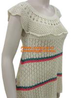 China Women Crochet Knitted Sweater Long Sleeve Embroidery Pullover Size S-XL Custom Colors for sale