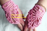 China Fashion Knitted Fingerless Winter Gloves Faux Rabbit Fur Warm Hand Warmers 16x9cm 7 Colors for sale