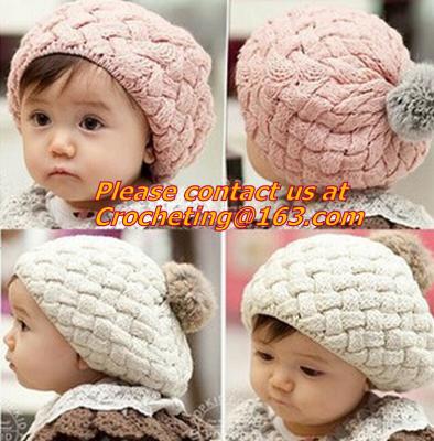 China Baby Beanie Hat Faux Rabbit Fur Crochet Toddler Photo Prop 44cm Unisex Winter for sale