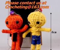 China Handmade Crochet Doll Toy Knitted Wool Stuffed Doll for Phone Accessories Children Gift 15cm for sale