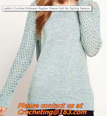 China Women's Hollow Out Crochet Pullover O Neck Long Sleeve Casual Knitted Slim Sweater Size M L 100 Cotton for sale
