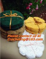 China Handmade Cotton Crochet Doilies Placemats Set of 24 for Wedding Table Decor 5cm to 18cm for sale