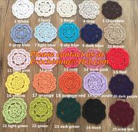 China Handmade Crochet Doily Set 24pcs 100% Cotton Retro Pattern Coasters for Home Decoration for sale