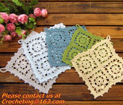 China Bulk White Lace Mini Crochet Doilies 5-18cm Handmade Cotton Motifs for Table Decoration for sale
