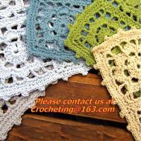 China Handmade Crochet Coasters Set of 24 Premium Cotton Doilies 5cm to 18cm White Beige for sale