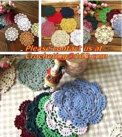 China Handmade Cotton Crochet Doilies Set of 24 Round Coasters Placemats 5-18 cm for sale