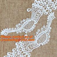 China White Fabric Venice Floral Lace Trim 5cm Wide 100pcs for Sewing Applique DIY for sale
