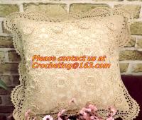 China 100% Cotton Crochet Pillow Cover 45x45 cm Handmade Cushion Cover for Sofa Home Decor Eco Friendly for sale