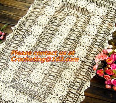 China Embroidered Rectangular Tablecloth Linen Coffee Table Cloth 85cm 105cm 125cm Sizes for sale