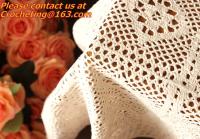 China Vintage Handmade Crocheted Tablecloths, Tablemat, Corcheted Lace Table linen, Tablecloth for sale