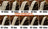 China Cotton Crochet Lace Trim 200cm x 8cm White for Cushion Sofa Curtain DIY Sewing for sale