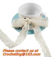 China White Cotton Crochet Scallop Lace Trim 200cm x 8cm DIY Sewing Stretch for sale