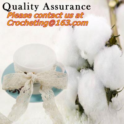 China 100% Cotton Retro Beige Crocheted Lace Trim 30 Yards 8cm Wide for DIY Sewing for sale
