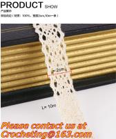 China 10m Vintage Style Cotton Crochet Lace Edge Trim Ribbon Sewing Ivory White 8cm Width for sale