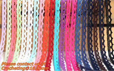 China Cotton Crochet Lace Ribbon 1.0cm Wide 20 Yards White Wedding Sewing Trim for sale