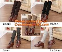China Women's Wool Blend Striped Leg Warmers 42cm Loose Fit Boot Socks with Button Decoration for sale