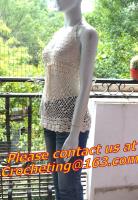 China Women's Crochet Tassel Hem Tank Top Bohemian Knit Vest Sexy Summer 2025 for sale