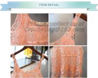 China Women Crochet Crop Top Halter Knit Summer Style White Camisetas Size S-2XL for sale