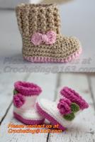 China Handmade Crochet Baby Sandals Booties Cotton Yarn Summer Boys Infant Slippers 8cm to 12cm for sale
