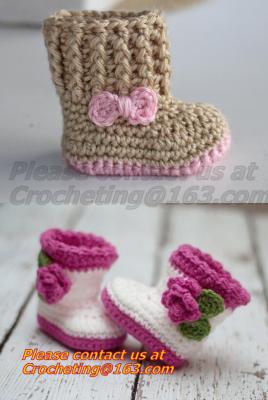 China Handmade Crochet Baby Sandals Booties Cotton Yarn Summer Boys Infant Slippers 8cm to 12cm for sale