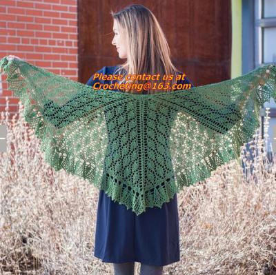 China Hand Crochet Knitted Shawl for Women 100% Cotton Eco-Friendly Poncho S M L for sale