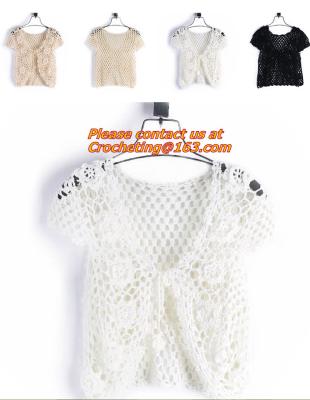 China Hand Crochet Hollow Out Summer Pullover Cardigan Blouse Women Fashion Casual for sale
