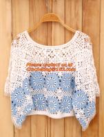 China Women Crocheted Lace Vest Cover Up Casual Summer Wear Cotton Linen Size F for sale