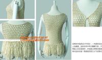 China Girls Bat Sleeveless Crochet Cardigan Loose Knit Top 100cm for sale