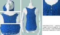 China Women Crochet Sleeveless Vest Tank Top Tunic Floral Knit with Tassel Size S-2XL for sale