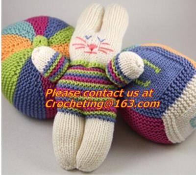 China Hand Crochet Rabbit Toy 20cm Soft Plush Baby Shower Gift Eco Friendly Cotton for sale
