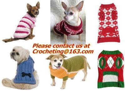 China Unisex 100% Cashmere Pet Dog Cat Striped Knitted Sweater Winter Coat 9GG for sale