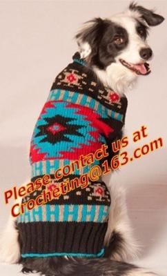 China Hand Crochet Dog Sweater 100% Cashmere Knit Pet Sweater Winter Snowflake Pattern 9GG for sale