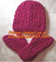 China Baby Knit Beanie Hat Cotton Wholesale Unisex Solid Color Cat Ear Style 44cm for sale