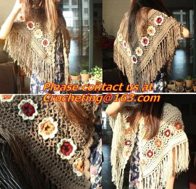 China Hand Crocheted Women Poncho 100% Cotton Eco-Friendly Anti-Pilling Spring Summer for sale