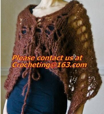 China Hand Crochet Women Poncho 100% Cotton Eco-Friendly Anti-Pilling Spring Summer Autumn for sale