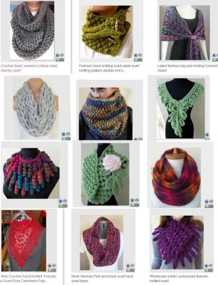 China Mohair Knit Scarf Loop 30x120cm Wave Ruffle Fashion Accessory Soft Crocheted Scarf for sale