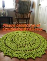 China Handmade Crochet Acrylic Blanket Knit Rug 50x60 Inch Custom Home Decor for sale