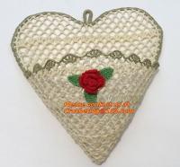 China Handmade Stiffened Crochet Candy Basket 20cm for Christmas Wedding Decoration for sale