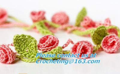 China Handmade Wool Crochet Flower Pendant Necklace Eco-Friendly Fashion Jewelry 100 Piece MOQ for sale