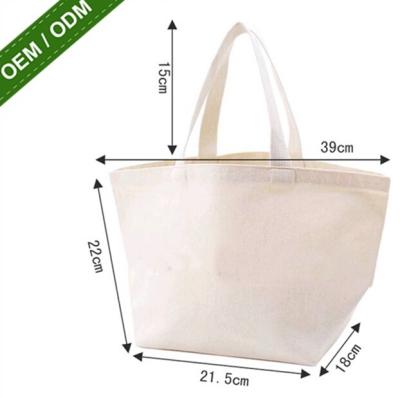 China 100% Cotton Canvas Promotional Tote Bag Custom Logo Eco Friendly Shopping Bag 4oz 6oz 8oz for sale